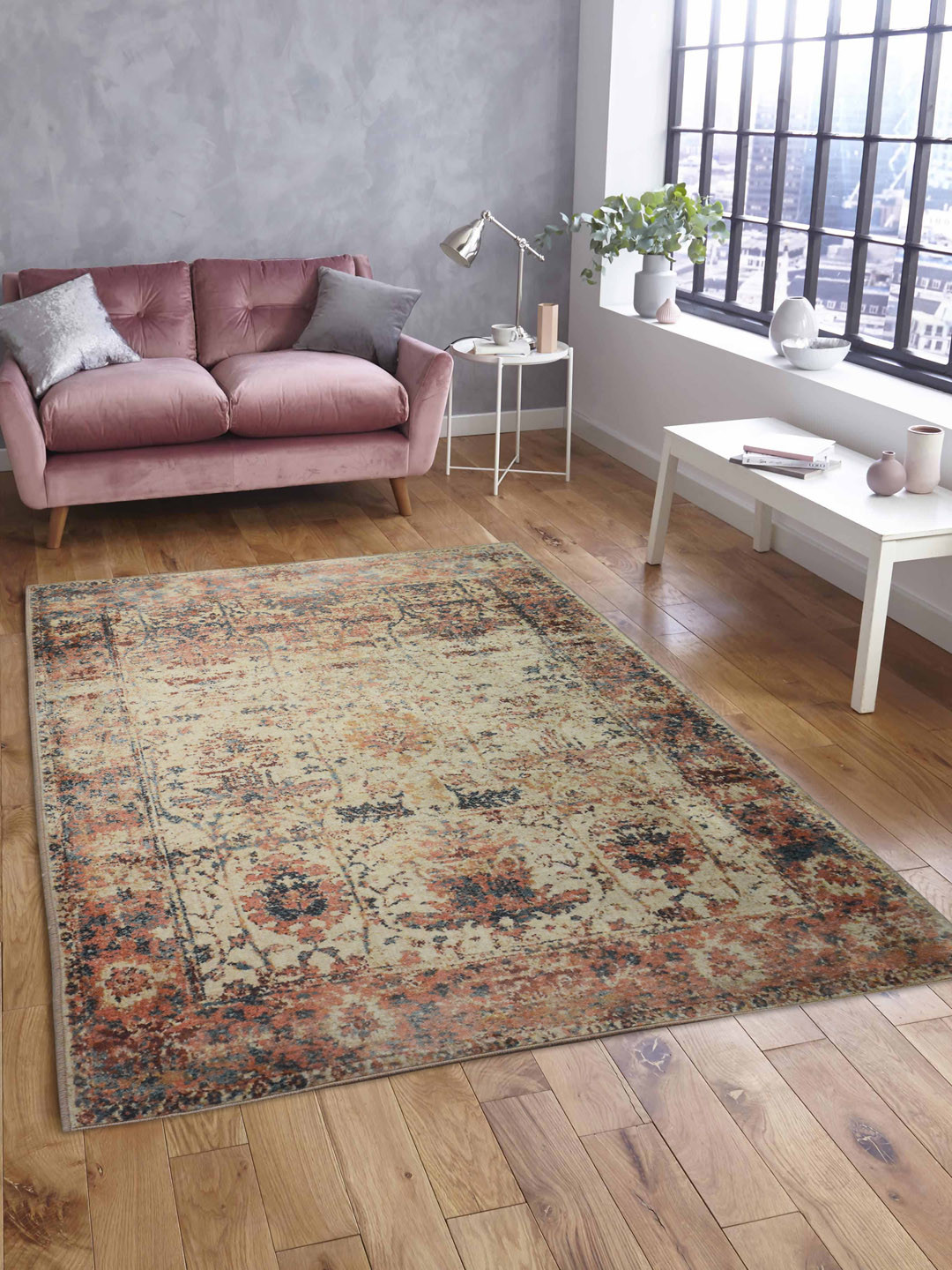 Buy Athome By Nilkamal Rust Colored Printed Classic Carpets - Carpets ...