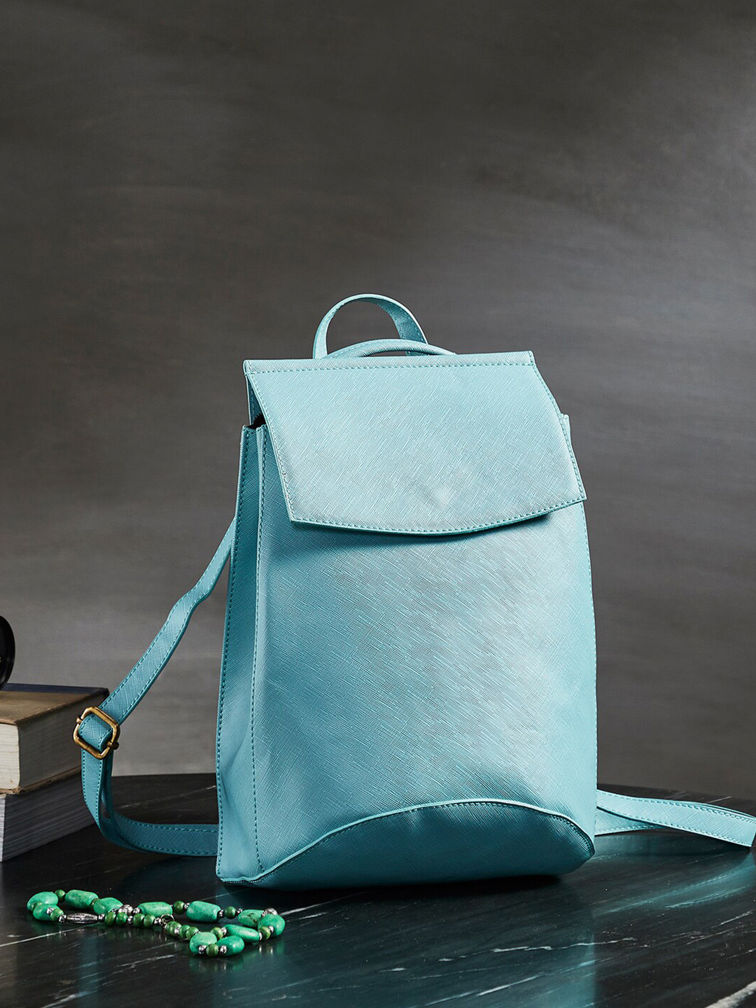 Buy Mona B Women Turquoise Blue Convertible Daypack With Stylish Design ...