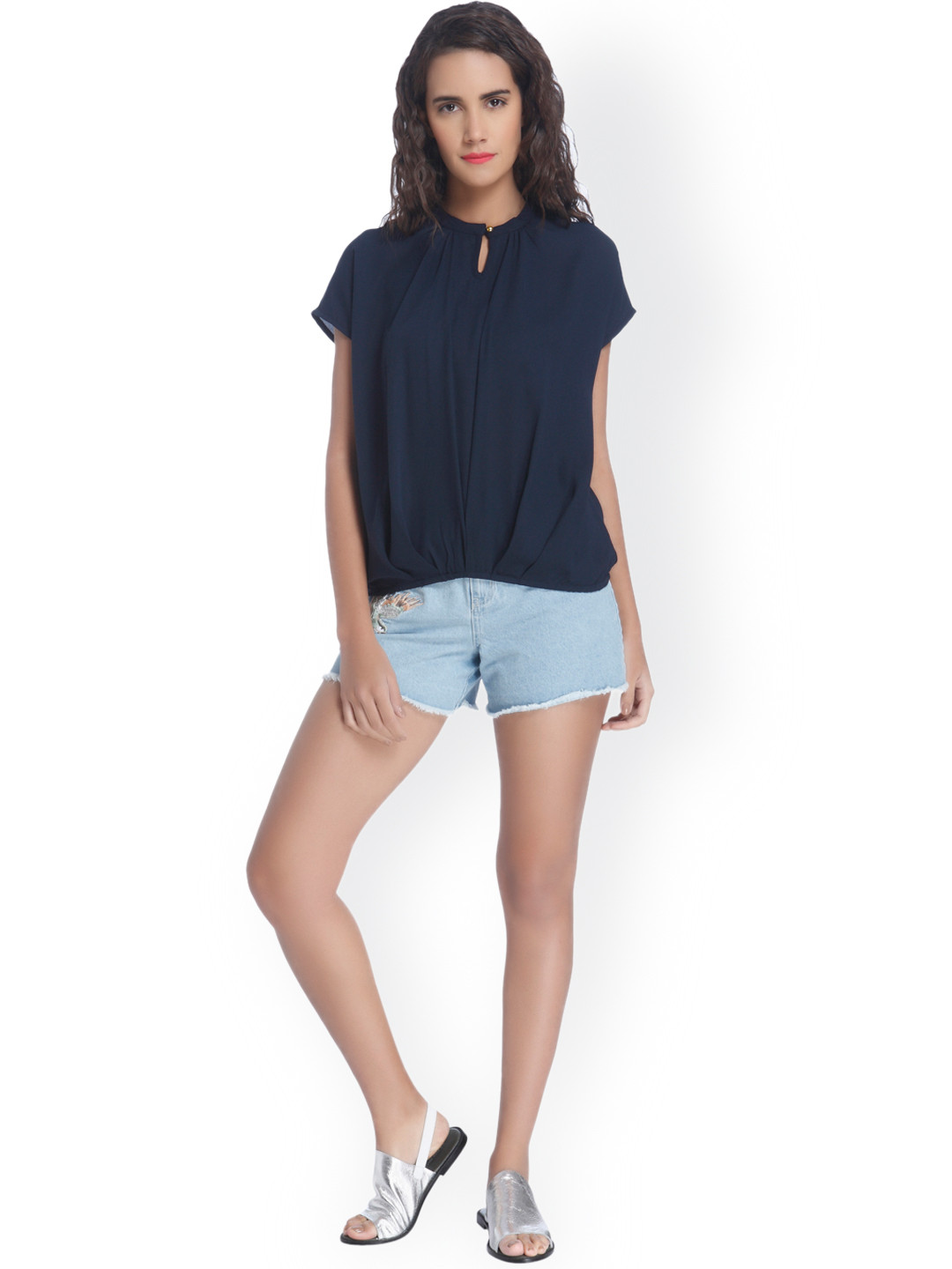 Buy Vero Moda Women Navy Solid Top - Tops for Women 1839154 | Myntra