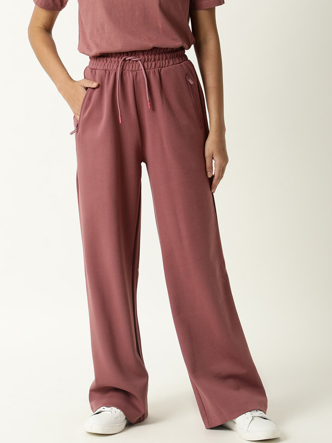 Buy ARTICALE Women Mauve Solid Track Pants - Track Pants for Women ...