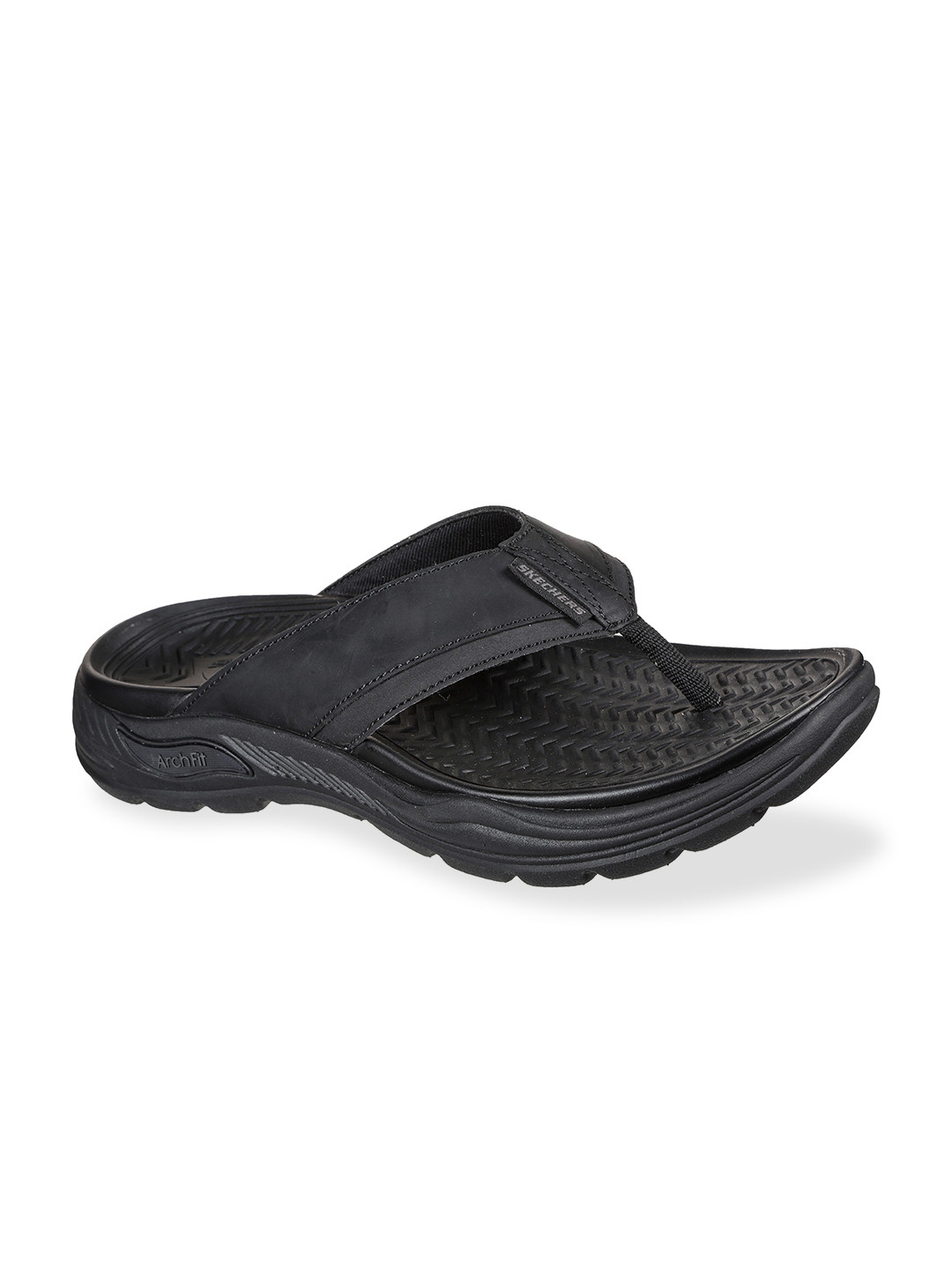 Buy Skechers Men Black Solid Comfort Sandals - Sandals for Men 18396662 ...