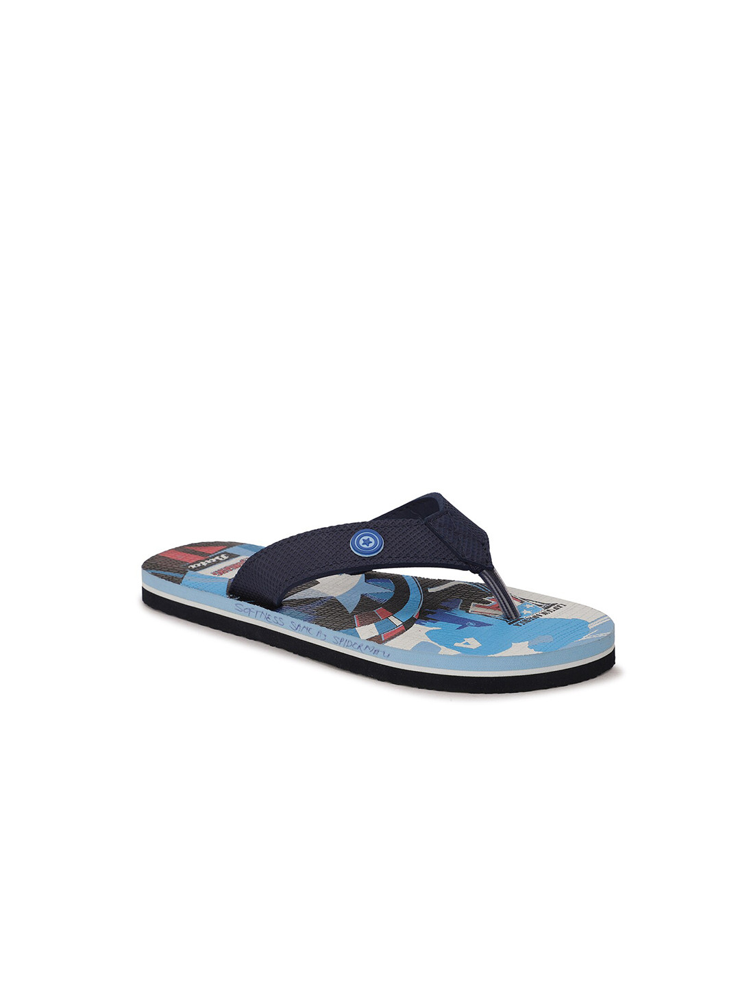 Buy Disney Boys Navy Blue Captain America Printed Thong Flip Flops ...
