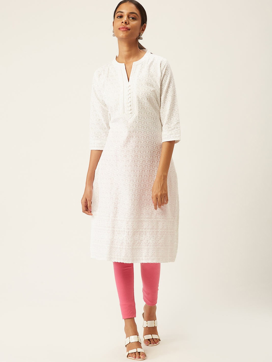 Buy ZOLA Women White Embroidered Chikankari Kurta - Kurtas for Women ... Buy ZOLA Women White Embroidered Chikankari Kurta - Kurtas for Women ...