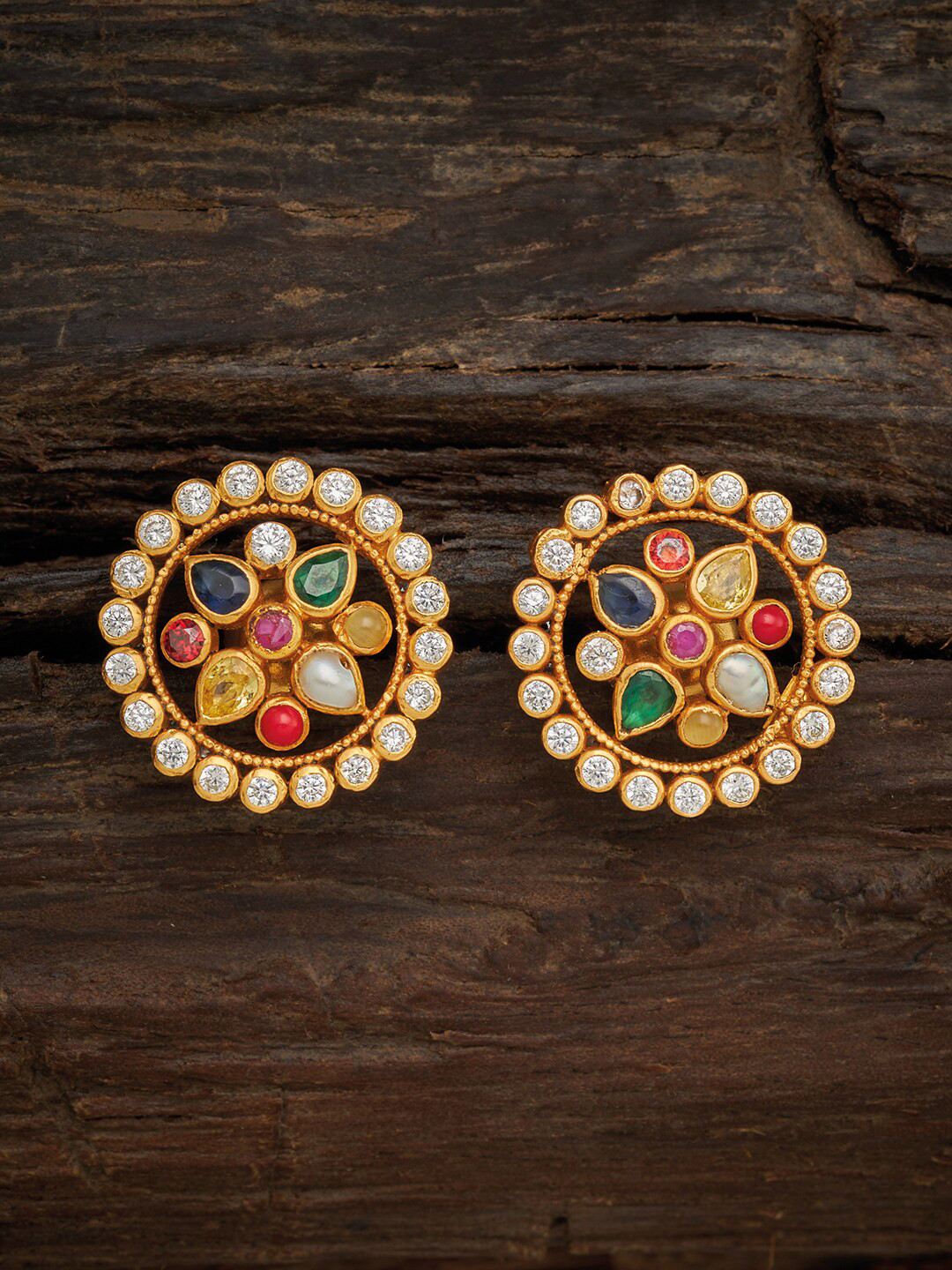 Buy Kushal's Fashion Jewellery Multicoloured Gold Plated 92.5 Pure ...