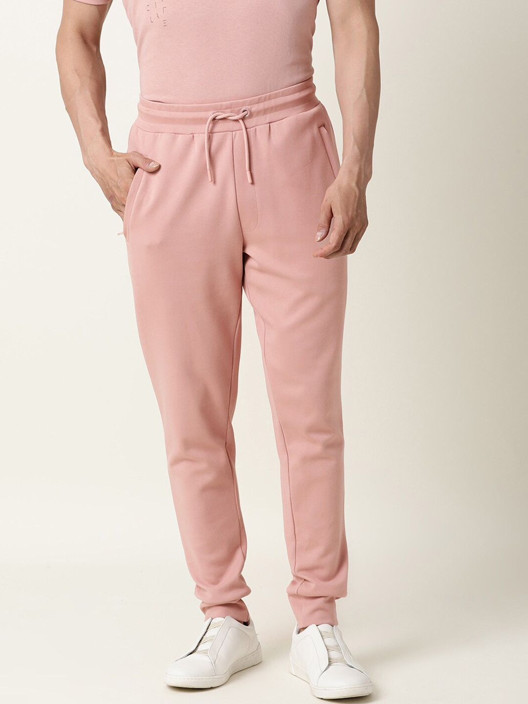 Buy ARTICALE Men Rose Colored Solid Slim Fit Track Pants - Track Pants ...
