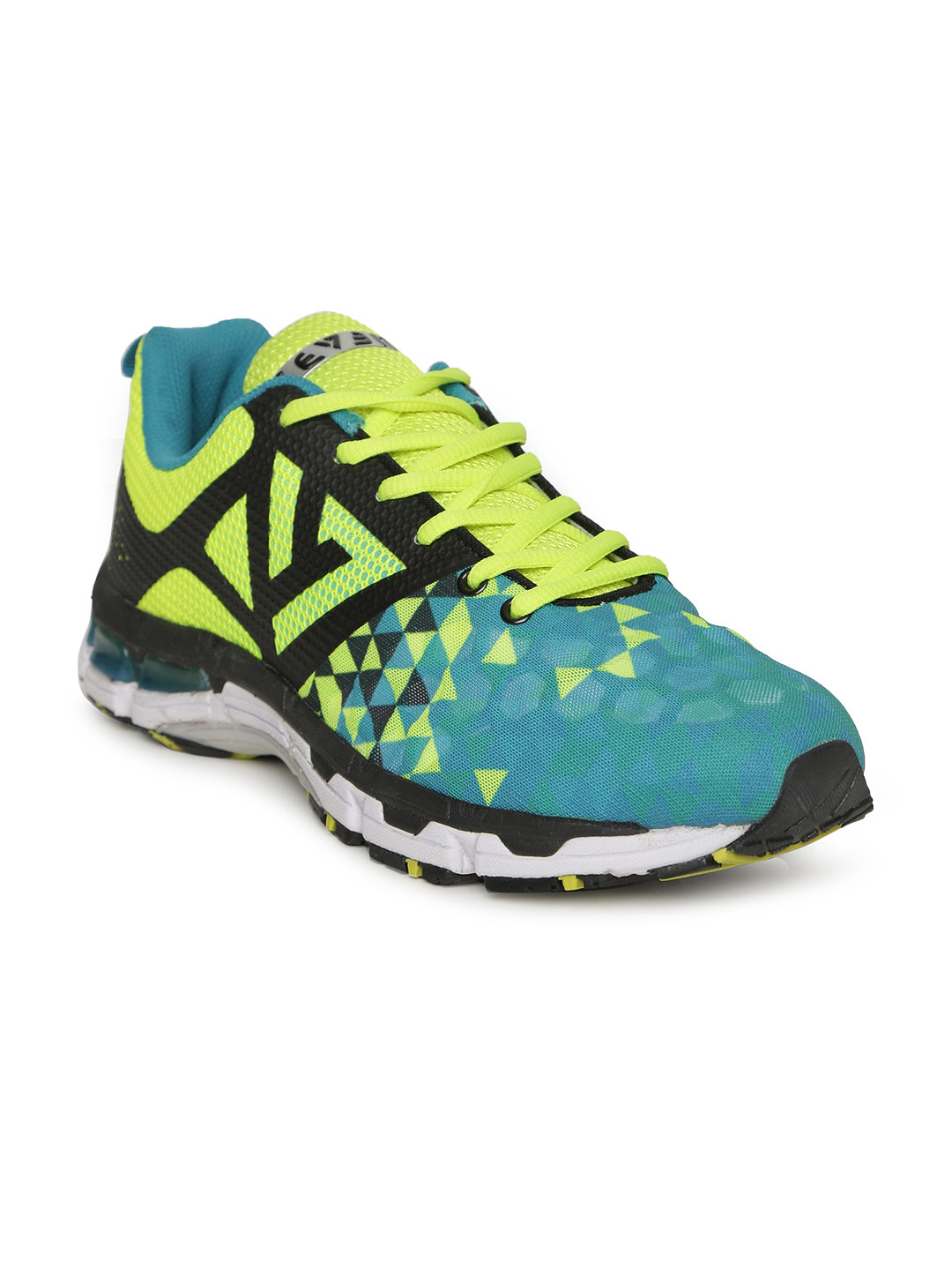 Buy SEVEN By MS Dhoni Men Blue & Lime Green Run 7.0 Running Shoes ...