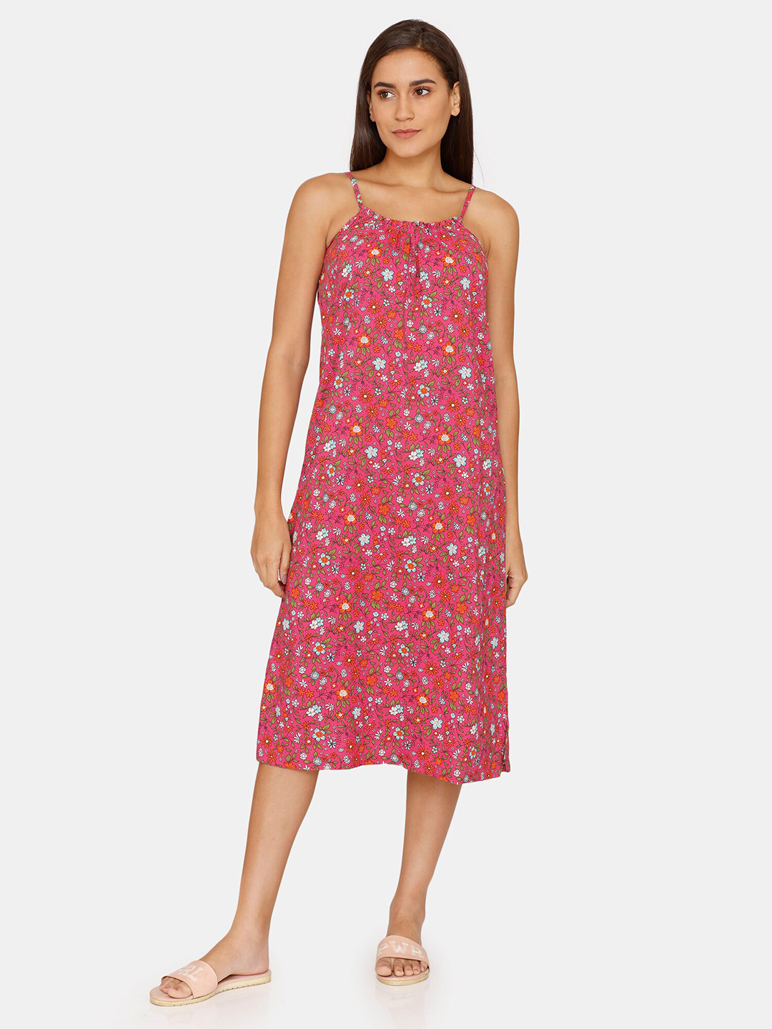 Buy Zivame Pink Printed Nightdress - Nightdress for Women 18407898 | Myntra