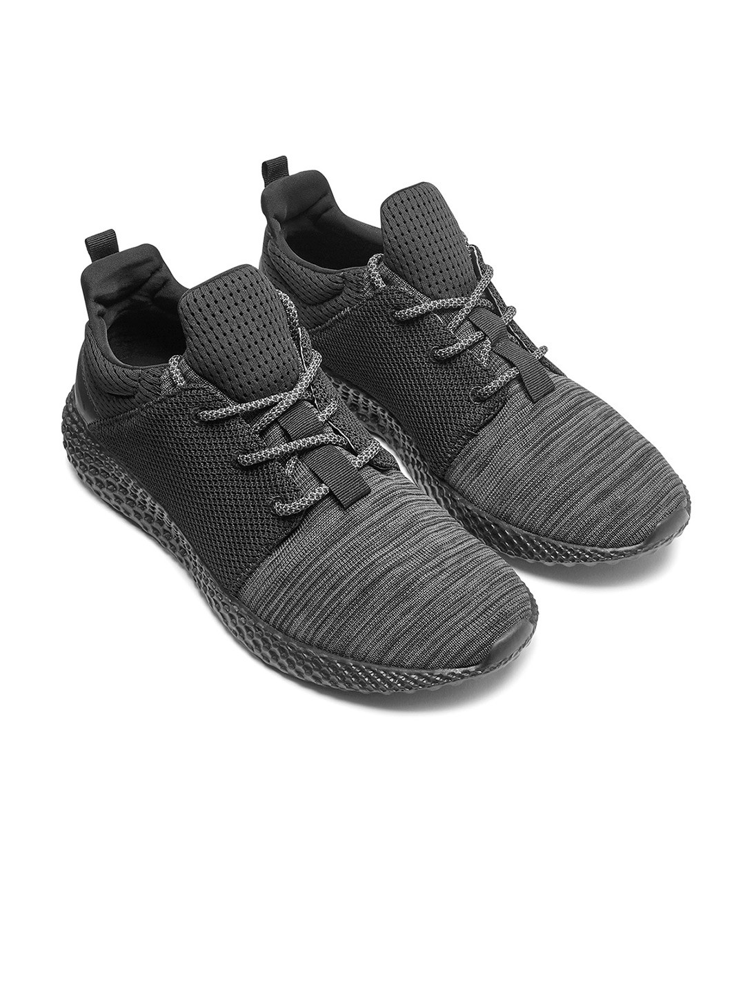 Buy Next Men Black Textured Casual Shoes - Casual Shoes for Men 1842100 ...