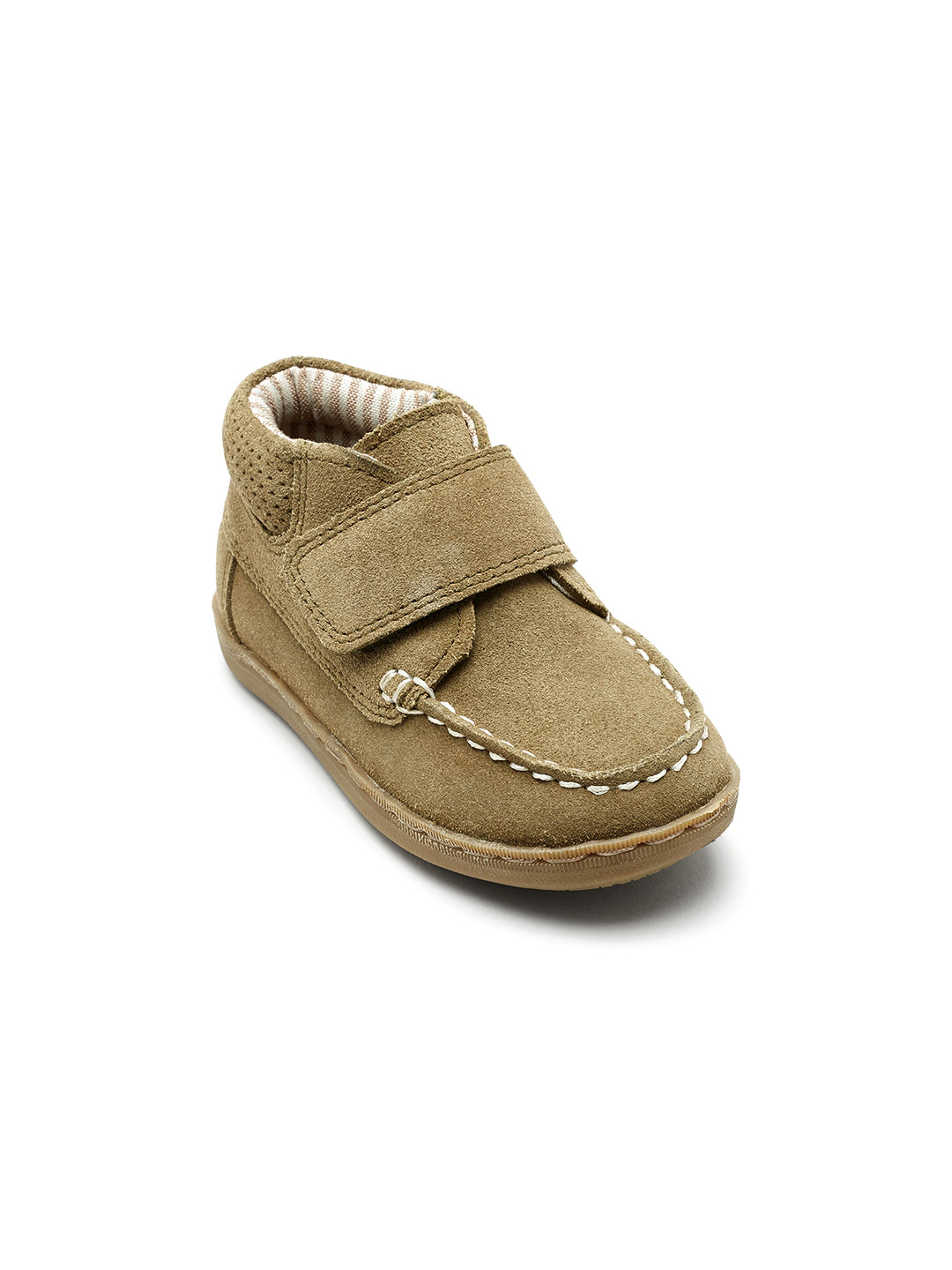 Buy Next Boys Olive Green Solid Suede Leather Casual Shoes - Casual ...