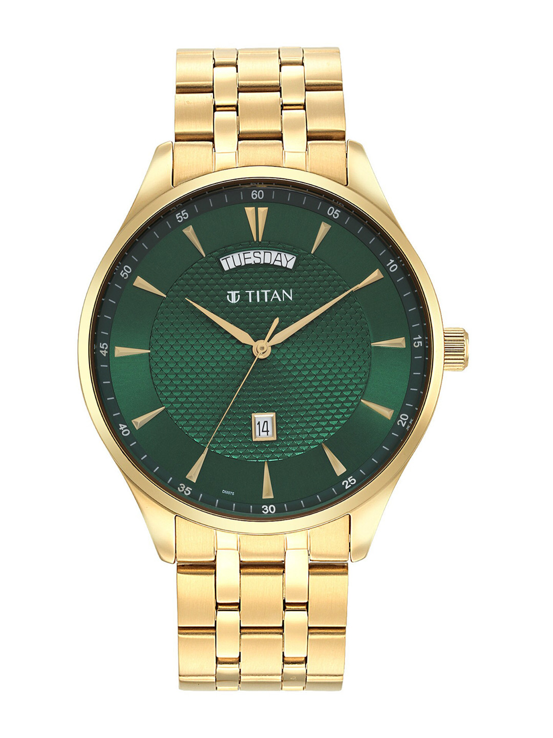 Buy Titan Men Green Dial & Stainless Steel Straps Analogue Watch ...