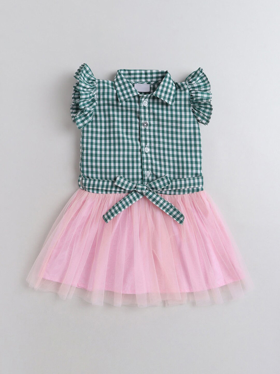 Buy Hopscotch Green Checked Dress - Dresses for Girls 18428750 | Myntra