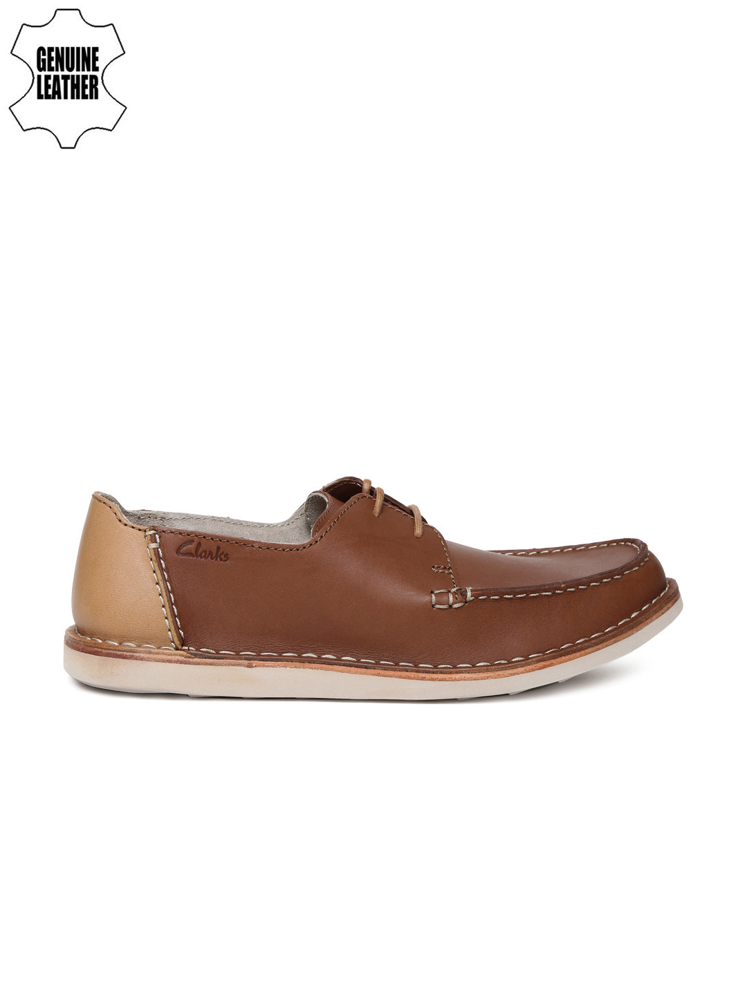 Buy Clarks Men Brown Leather Derbys - Casual Shoes for Men 1843112 | Myntra