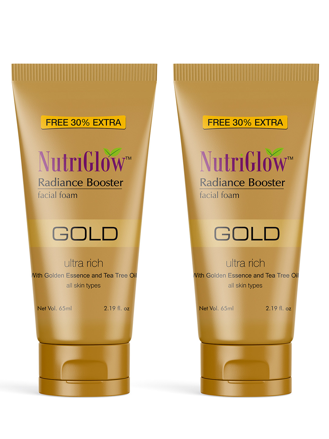 Buy NutriGlow Set Of 2 Gold Radiance Booster Ultra Rich Foam Face Wash ...