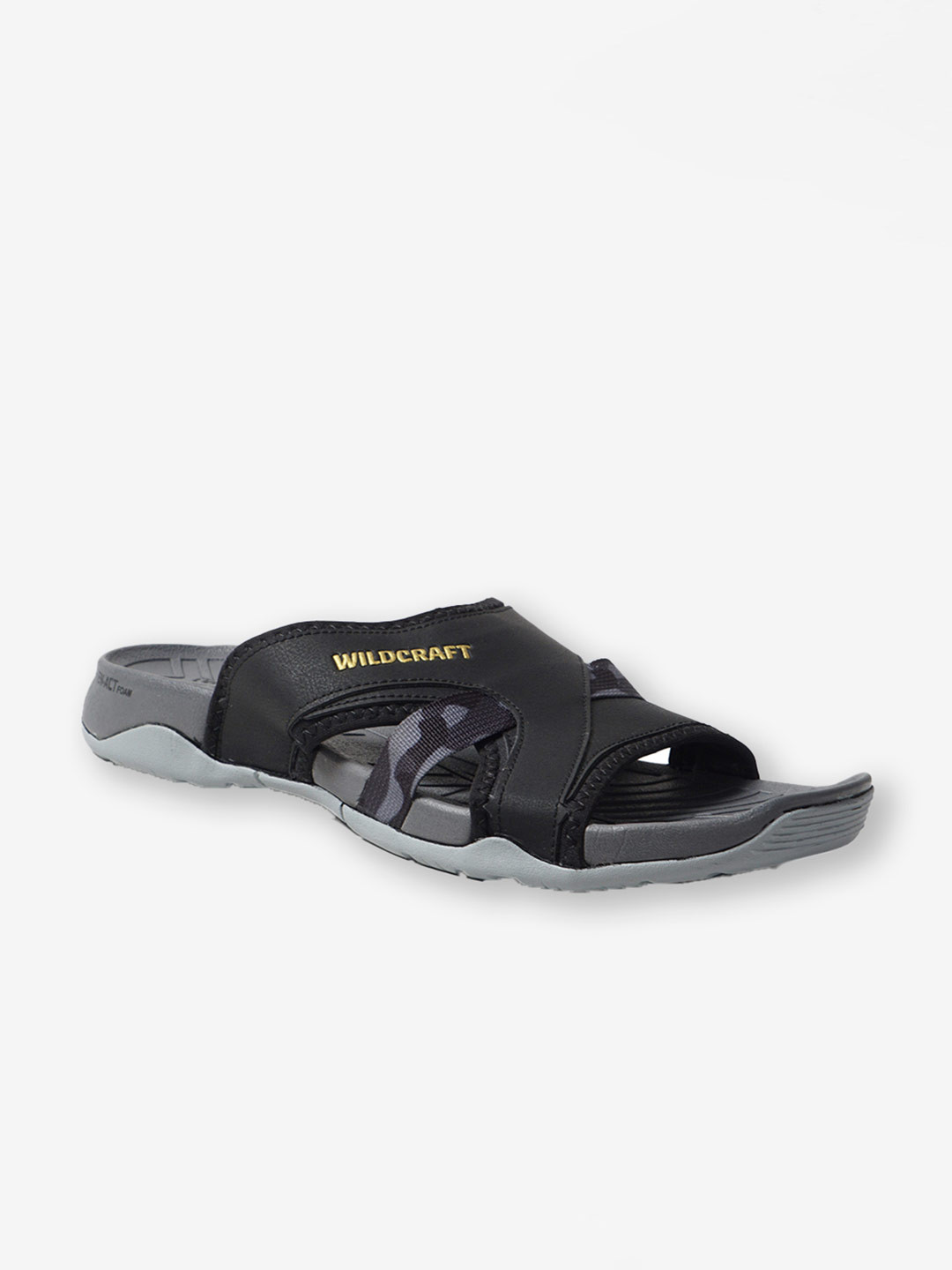 Buy Wildcraft Men Black & Grey Sliders - Flip Flops for Men 18434688 ...