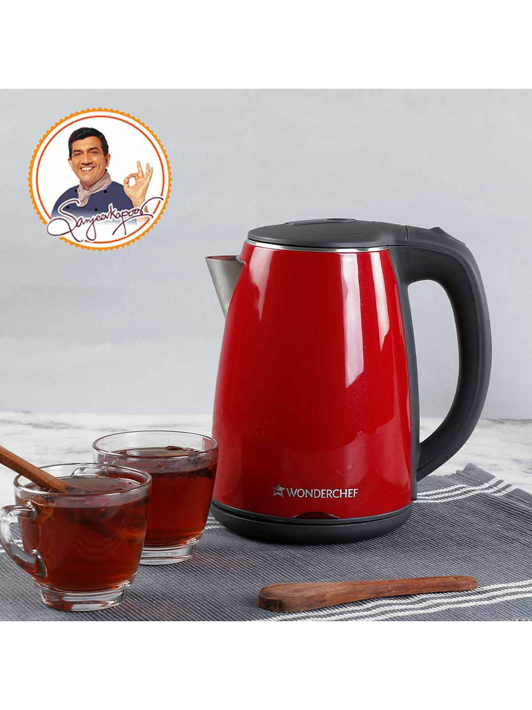 Buy Wonderchef Red Crimson Edge Electric Kettle 1.2 L - Electric Kettle ...