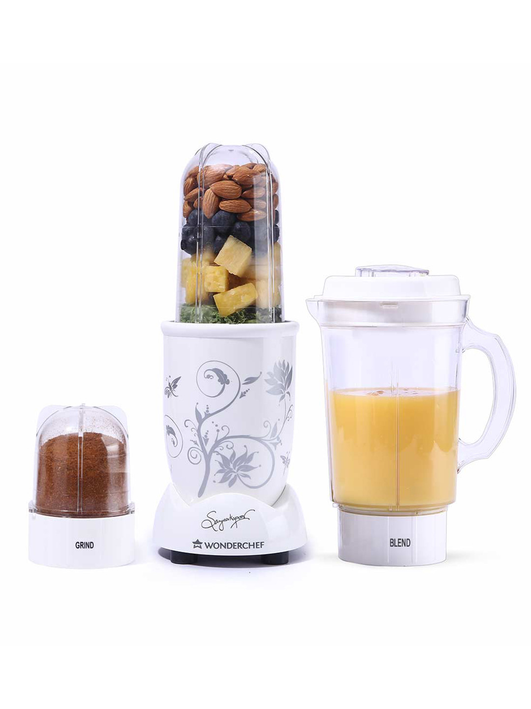 Buy Wonderchef White 3 Jar Nutri Blend Mixer Grinder & Blender 400 W ...