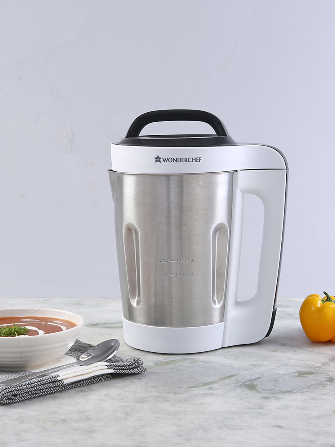 Buy Wonderchef White & Silver Toned Automatic Soup Maker - Soup Maker ...