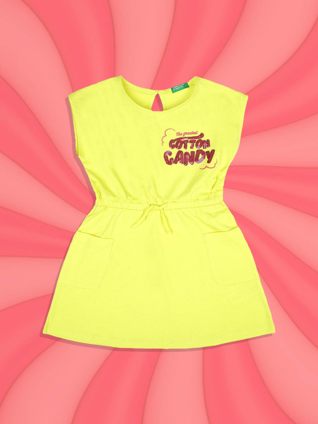 Buy United Colors Of Benetton Yellow & Mindaro Dress - Dresses for ...