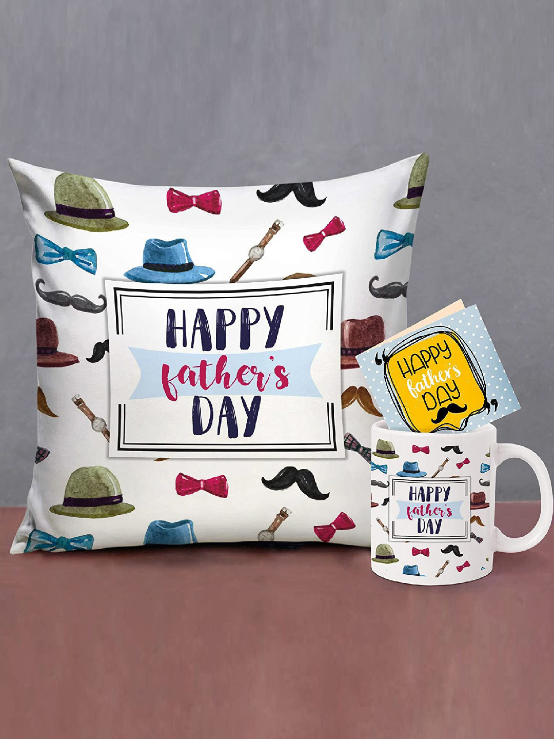 Buy TIED RIBBONS White & Yellow Printed Fathers Day Gift Set - Home ...