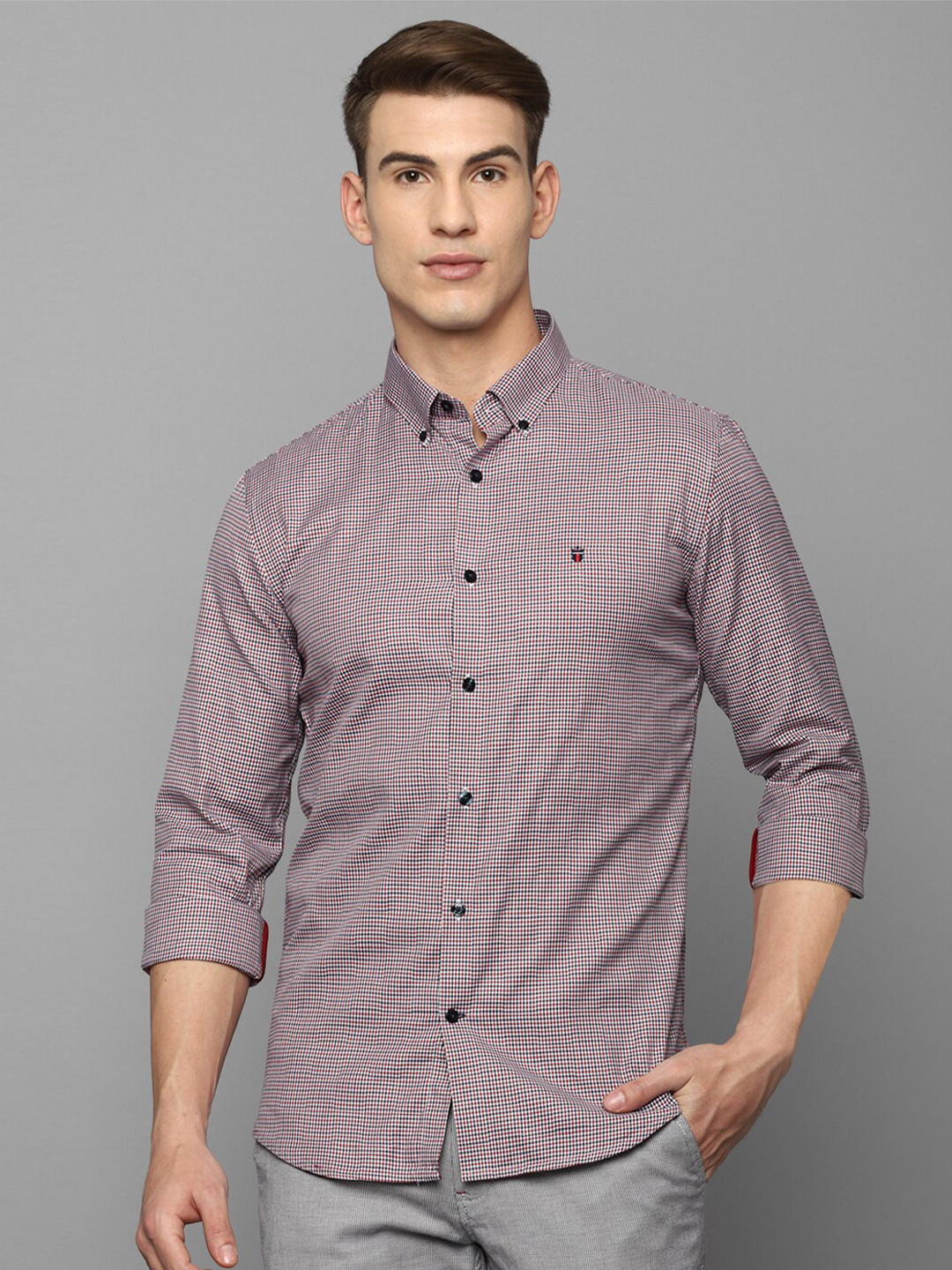 Buy Louis Philippe Sport Men Multicoloured Slim Fit Checked Casual ...