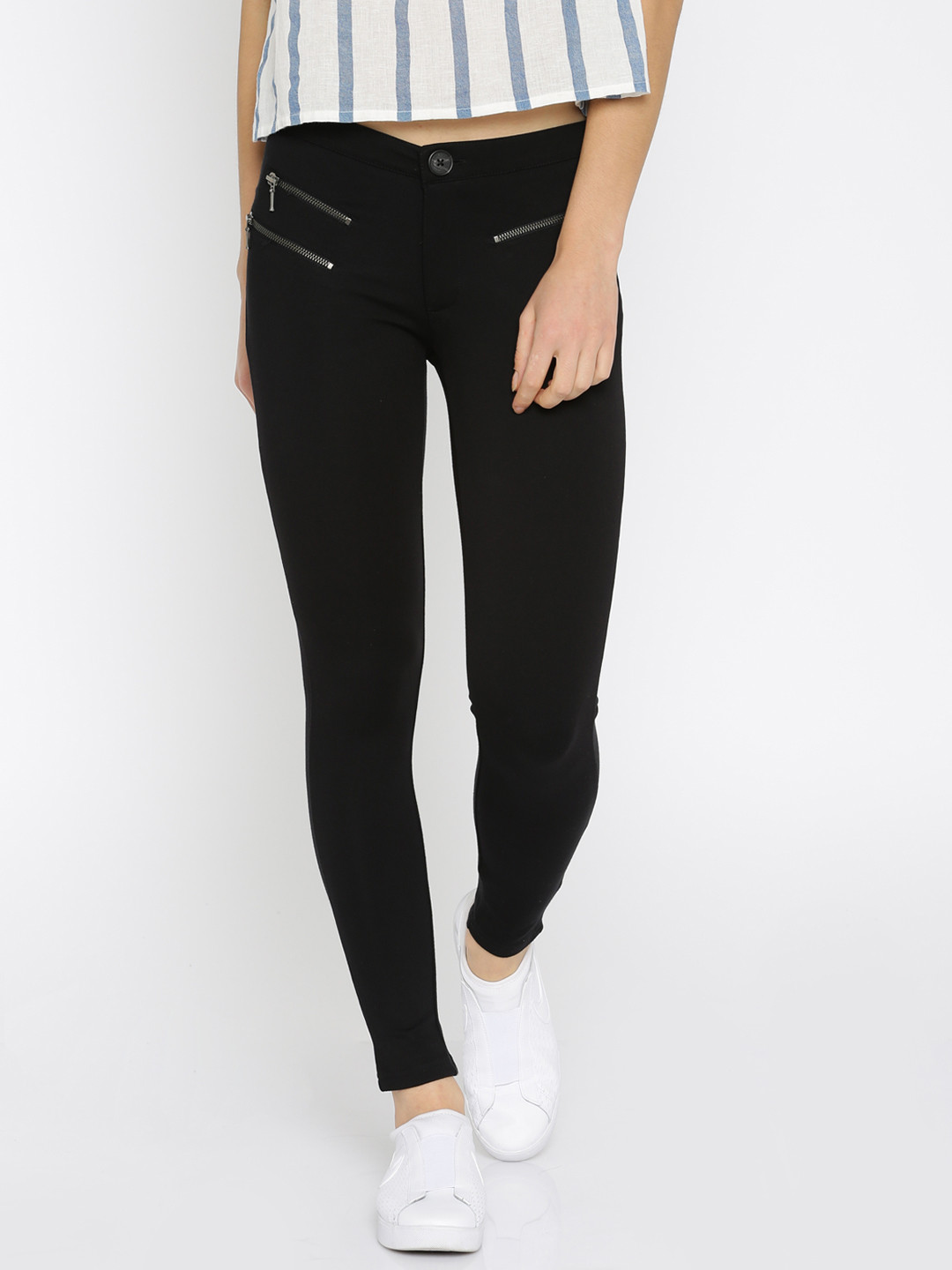 Buy ONLY Black Treggings - Jeggings for Women 1844669 | Myntra