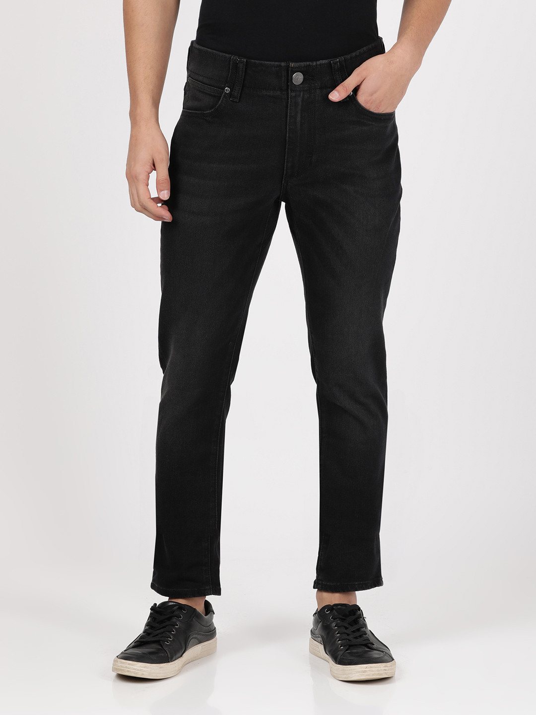 Buy Lee Men Black Bruce Skinny Fit Low Distress Jeans - Jeans for Men ...