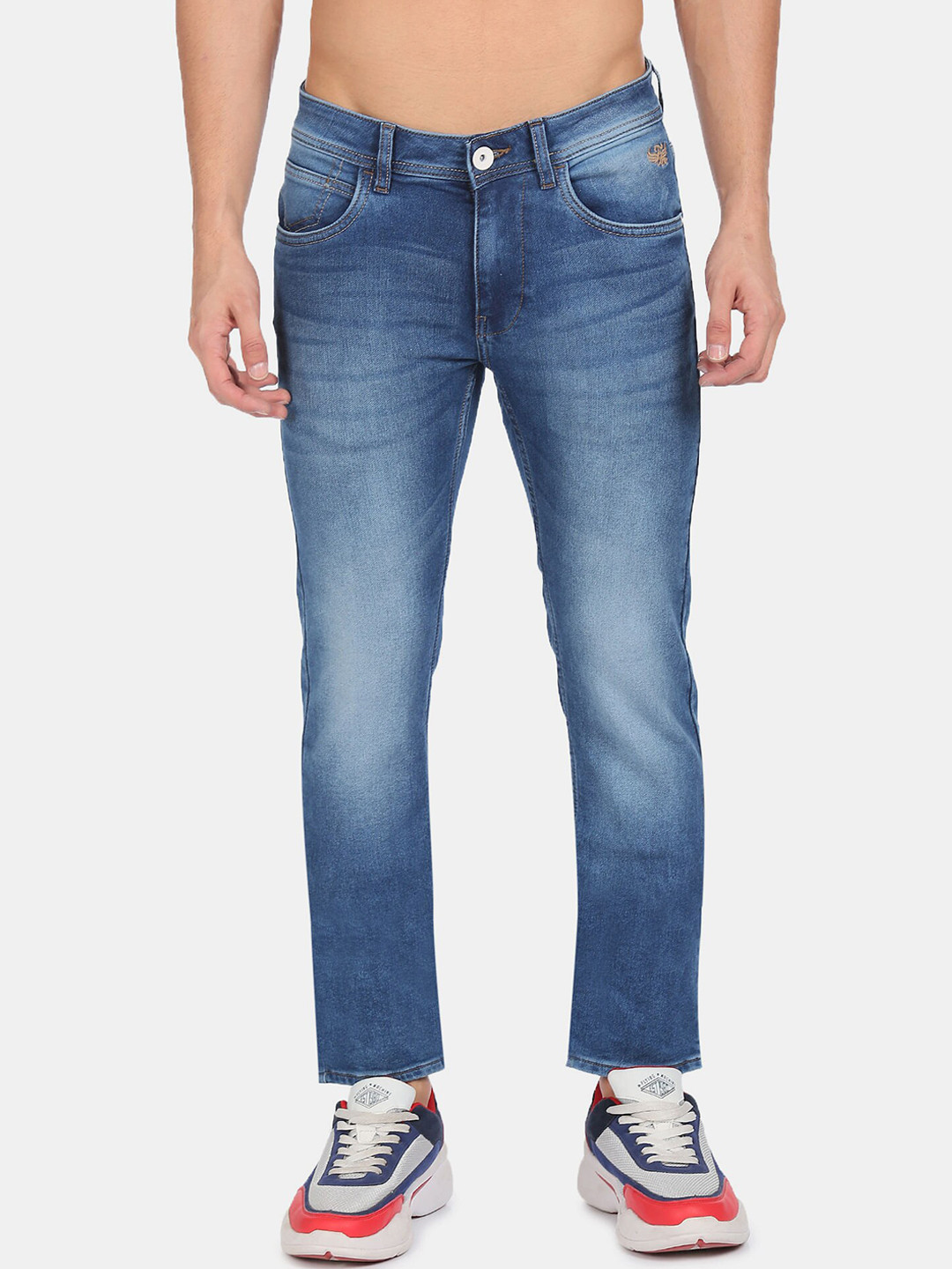 Buy Flying Machine Men Blue Slim Fit Heavy Fade Jeans - Jeans for Men ...