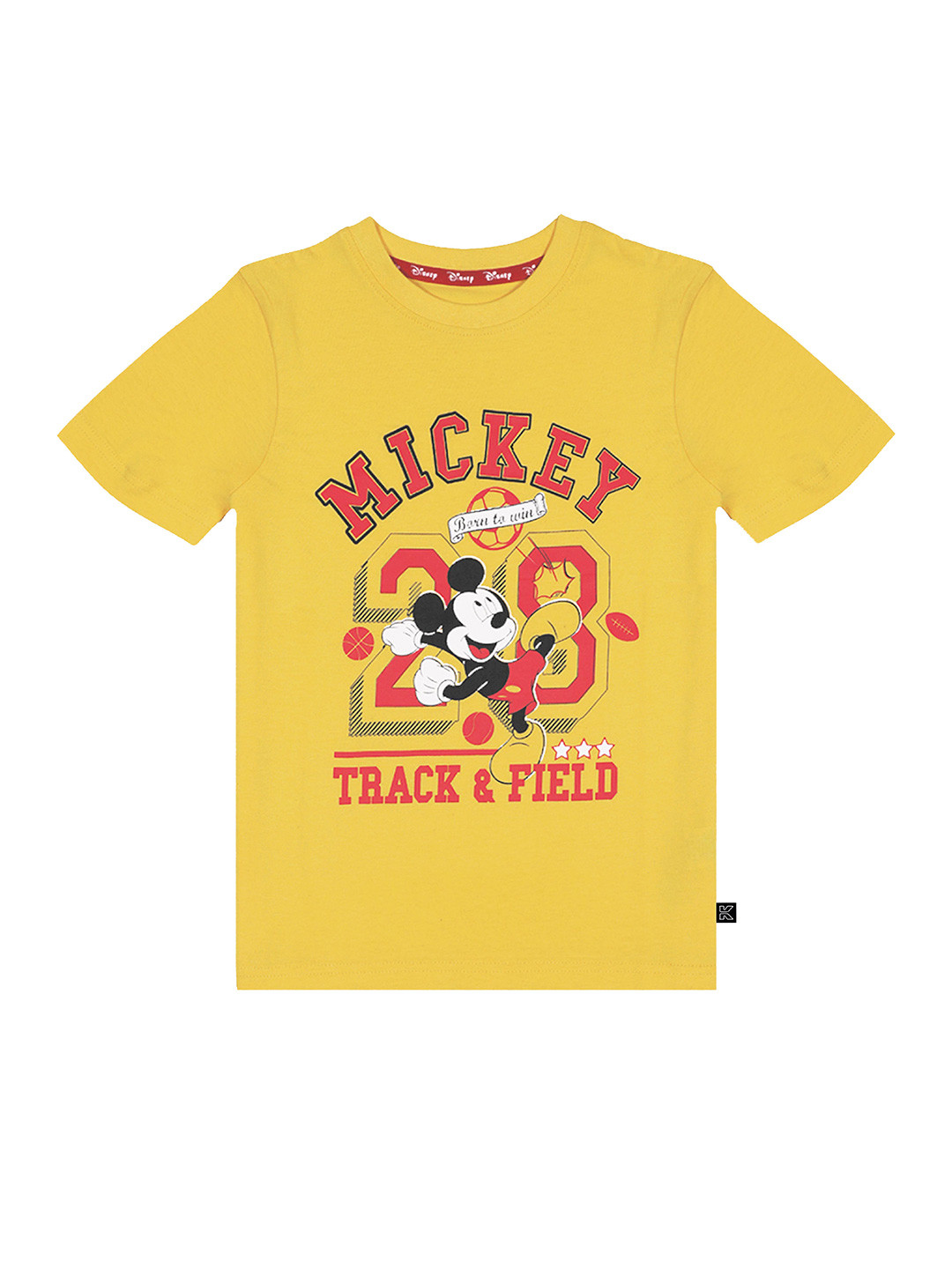 Buy KINSEY Boys Yellow Mickey Mouse Printed T Shirt - Tshirts for Boys ...