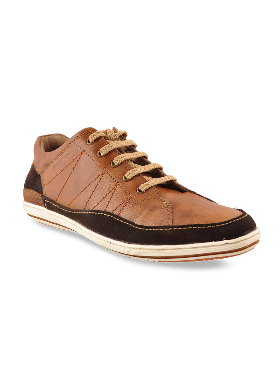Buy Buckaroo Men Tan Colourblocked Leather Core - Casual Shoes for Men ...