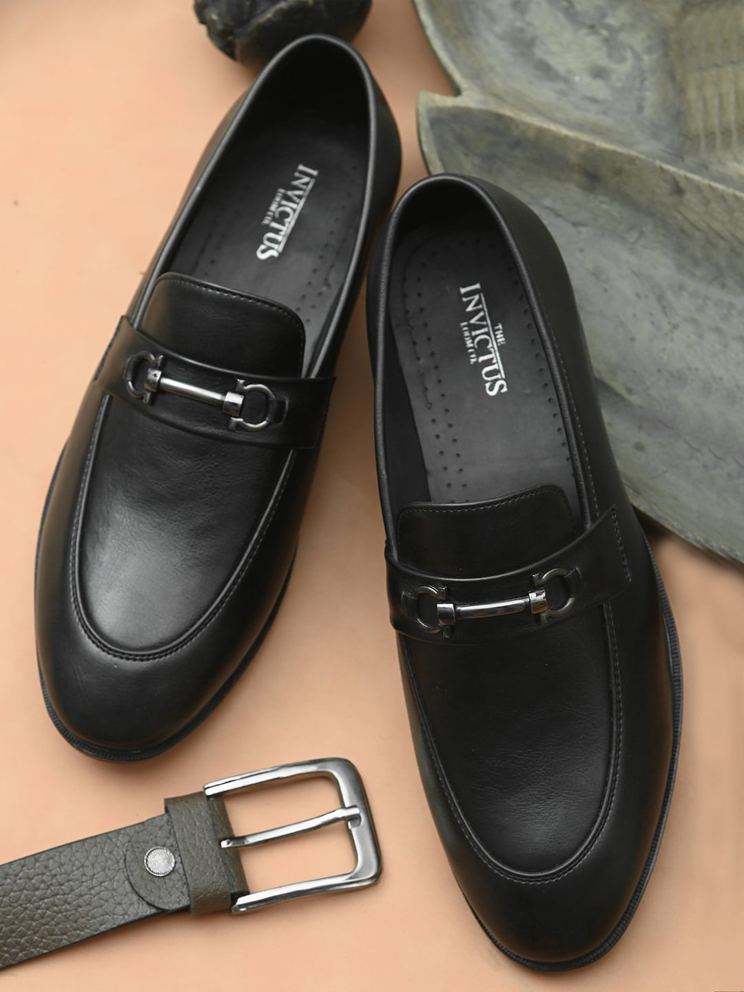 Buy INVICTUS Men Black Solid Formal Loafers - Formal Shoes for Men ...