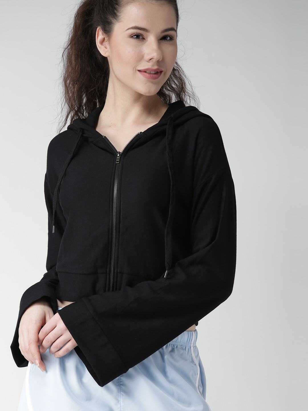Buy FOREVER 21 Black Hooded Sporty Jacket - Jackets for Women 1846378 ...