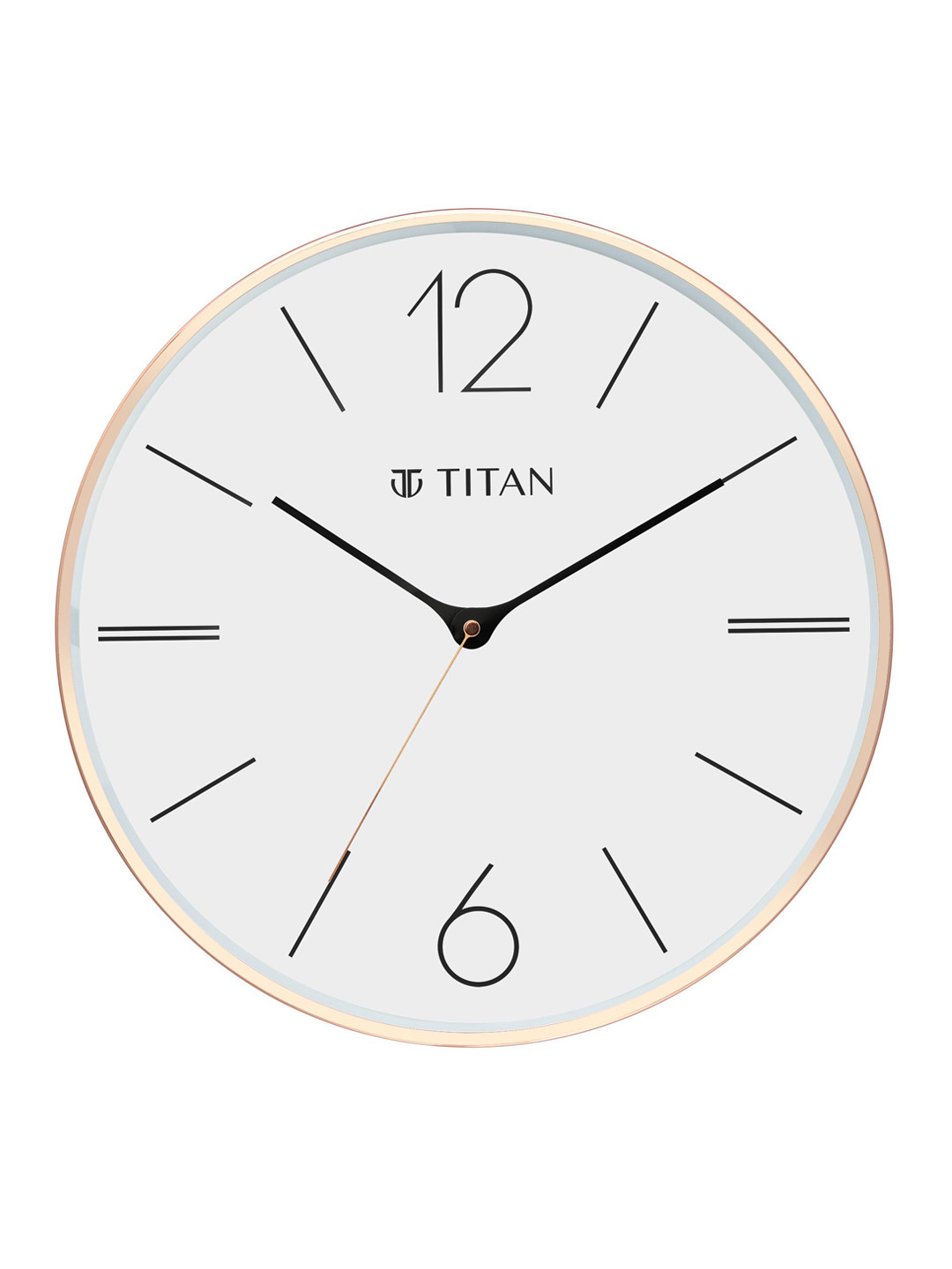 Buy Titan Rose Gold & White Contemporary Wall Clock - Clocks for Unisex ...