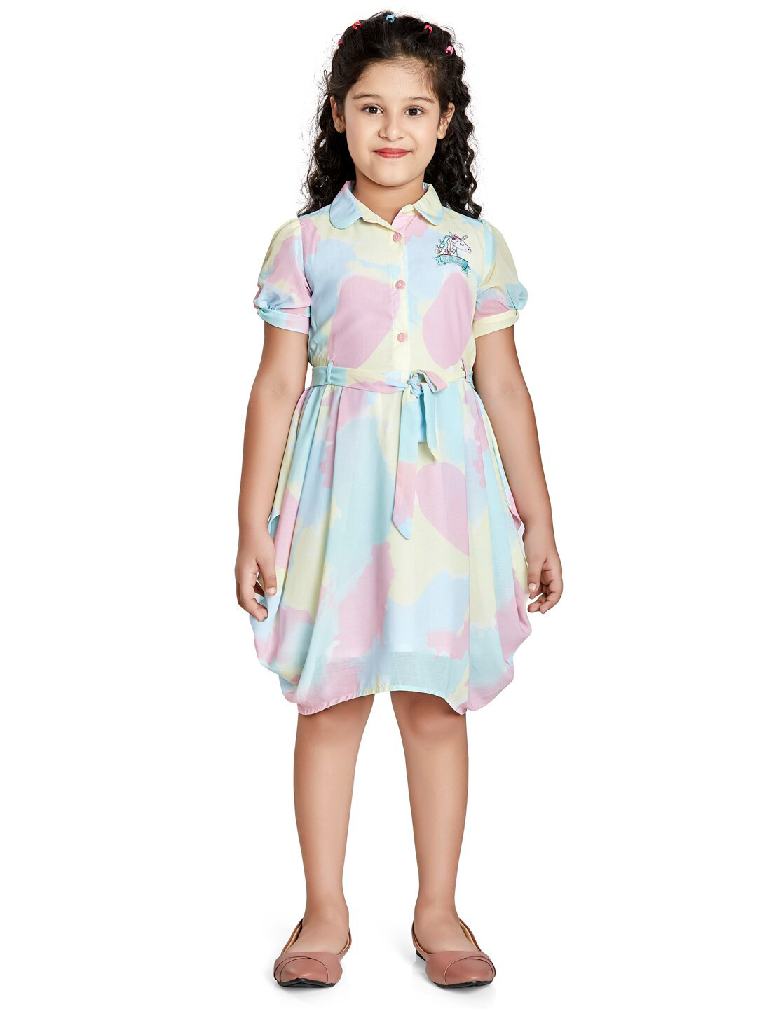 Buy Peppermint Multicoloured Floral Chiffon Shirt Dress - Dresses for ...