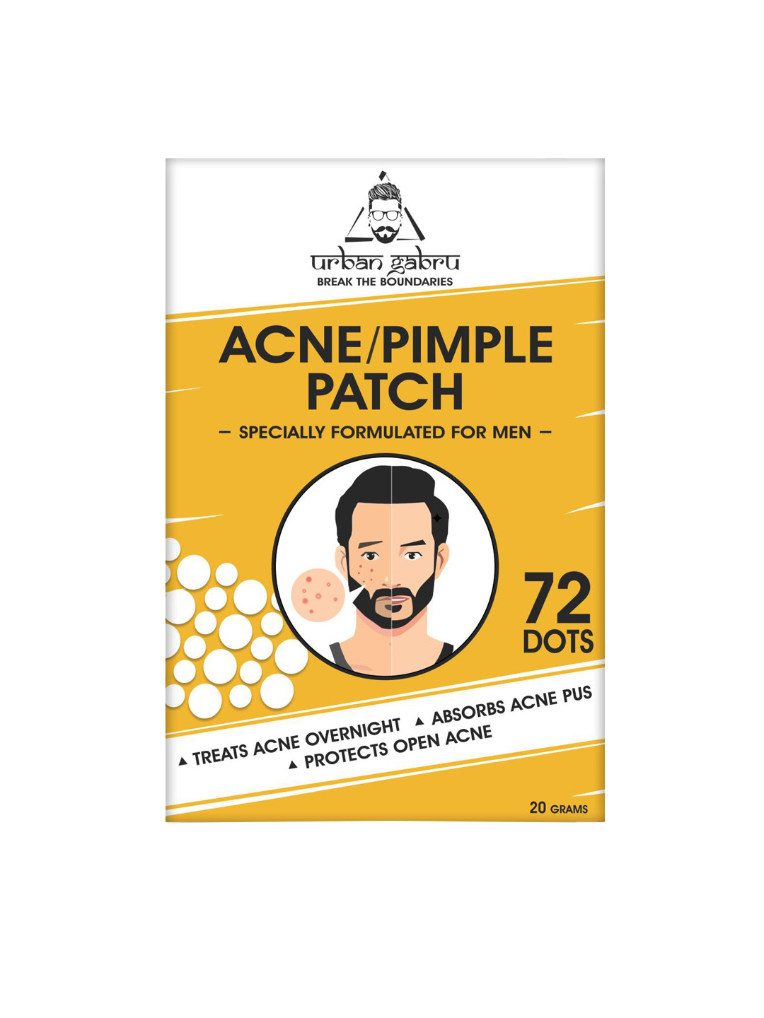Buy URBANGABRU Men Invisible Acne Pimple Patch Stickers With 100% ...