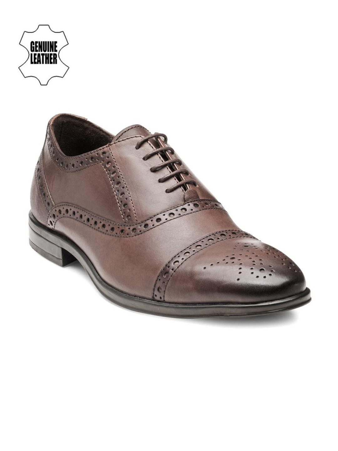 Buy Teakwood Leathers Men Coffee Brown Leather Formal Shoes - Formal ...