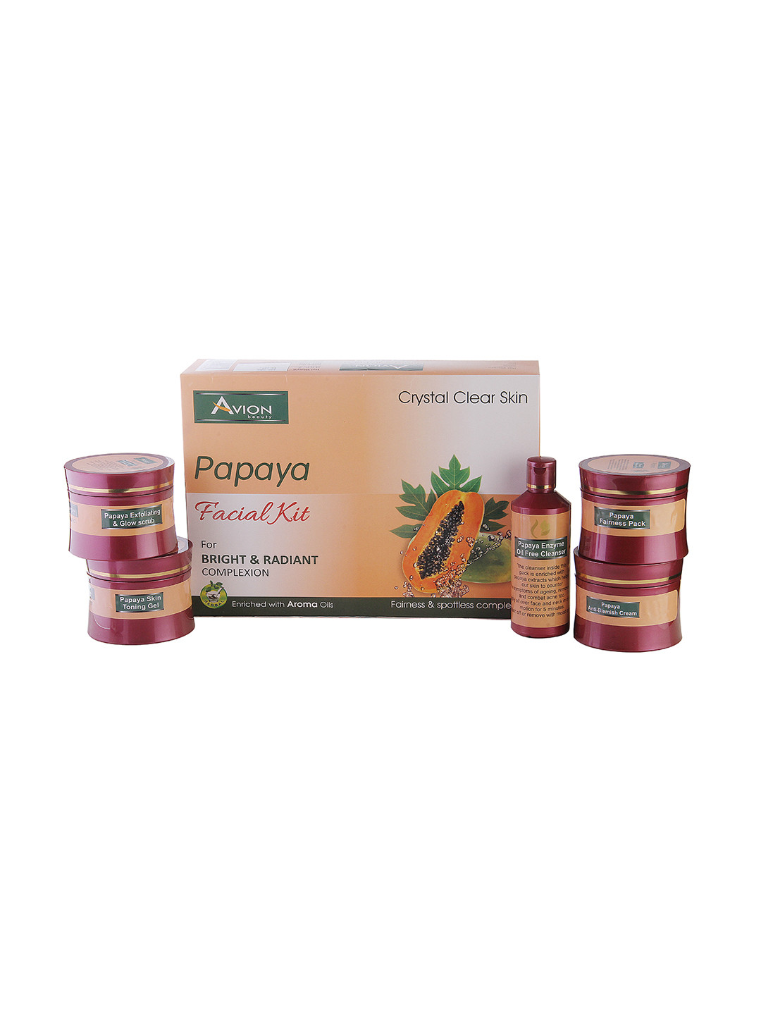 Buy AVION Orange Papaya Facial Kit 500 Gm - Facial Kit for Women ...