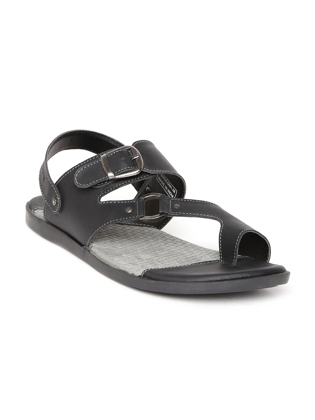 Buy Red Tape Men Black Leather Sandals - Sandals for Men 1849900 | Myntra