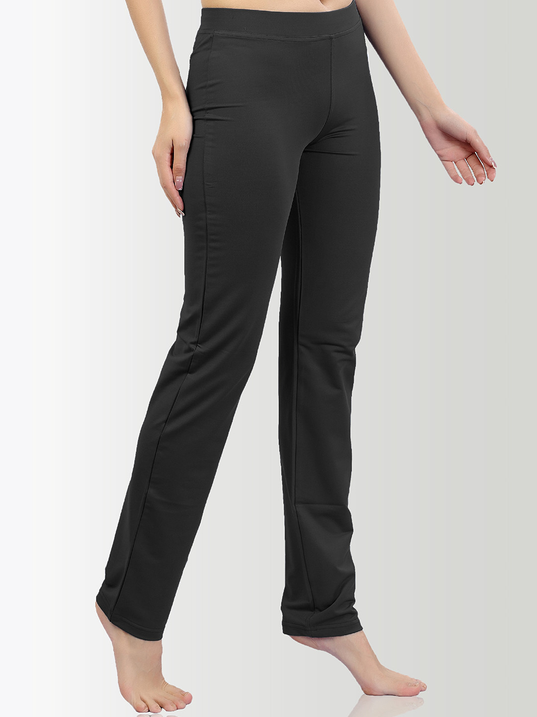 Buy LAASA SPORTS Women Black Solid Track Pants - Track Pants for Women ...