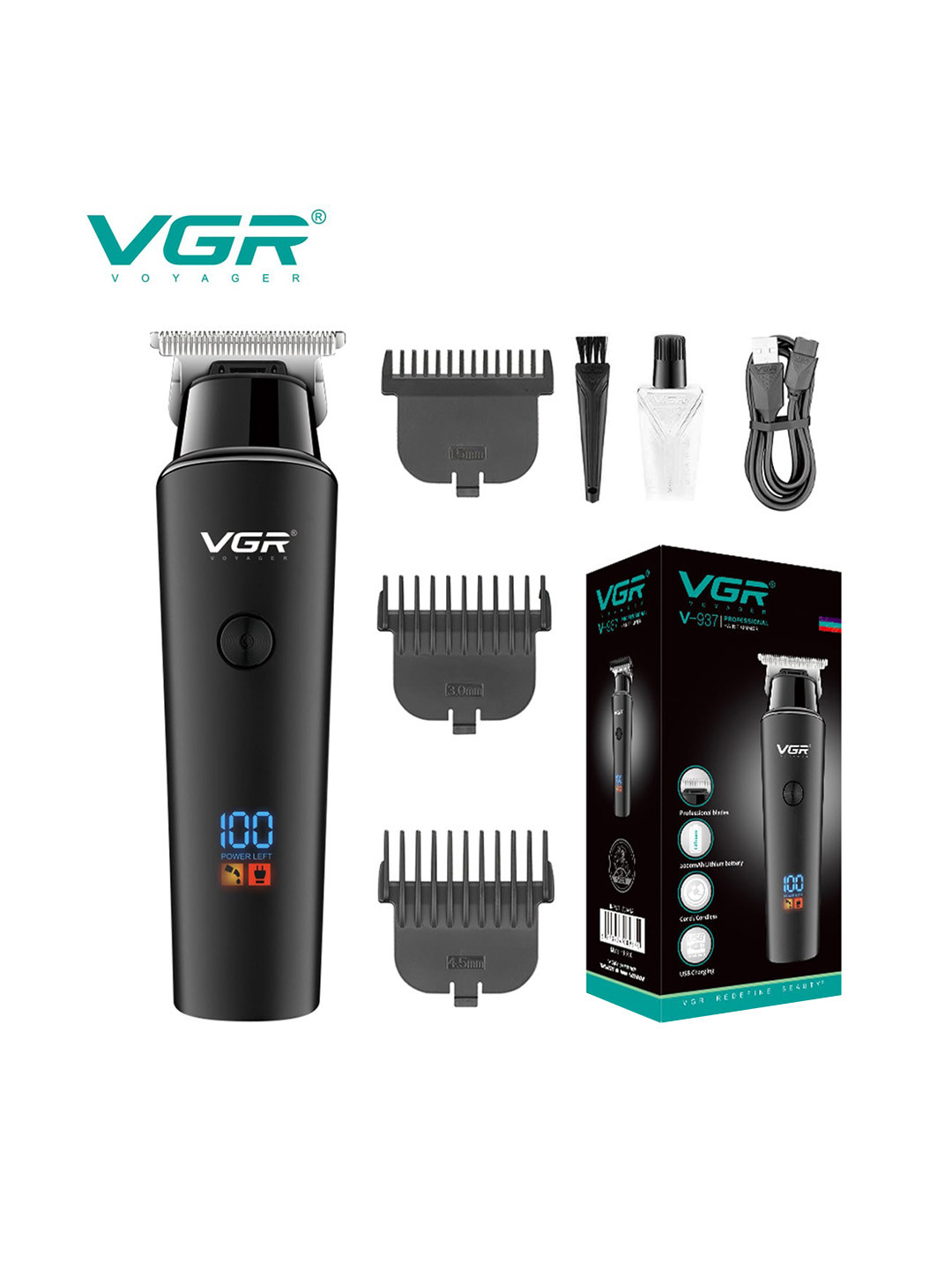 Buy VGR Men V 937 Professional Cordless Rechargeable Hair Trimmer With ...