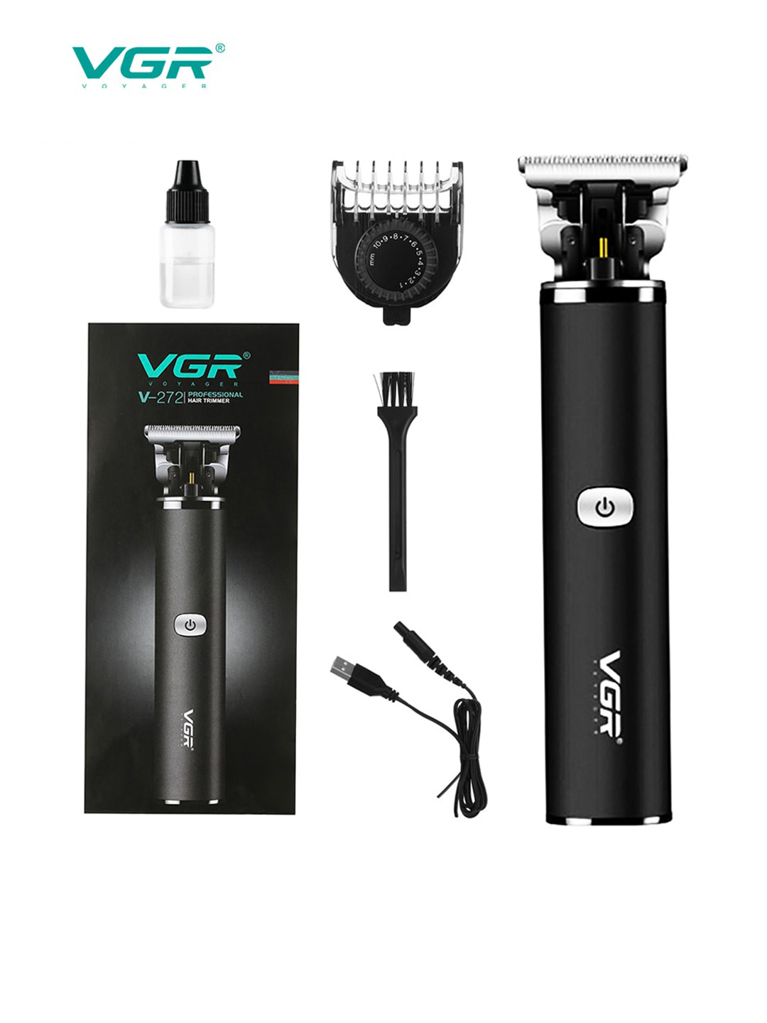 Buy VGR Men V 272 Professional IPX5 Waterproof 180 Min Runtime Trimmer Black - Trimmer for Men ...