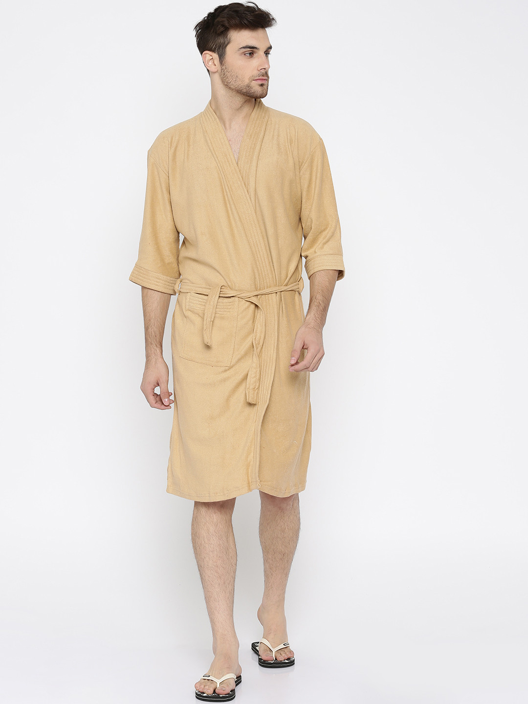 Buy Sand Dune Unisex Beige Bathrobe - Bath Robe for Unisex 1850533 | Myntra