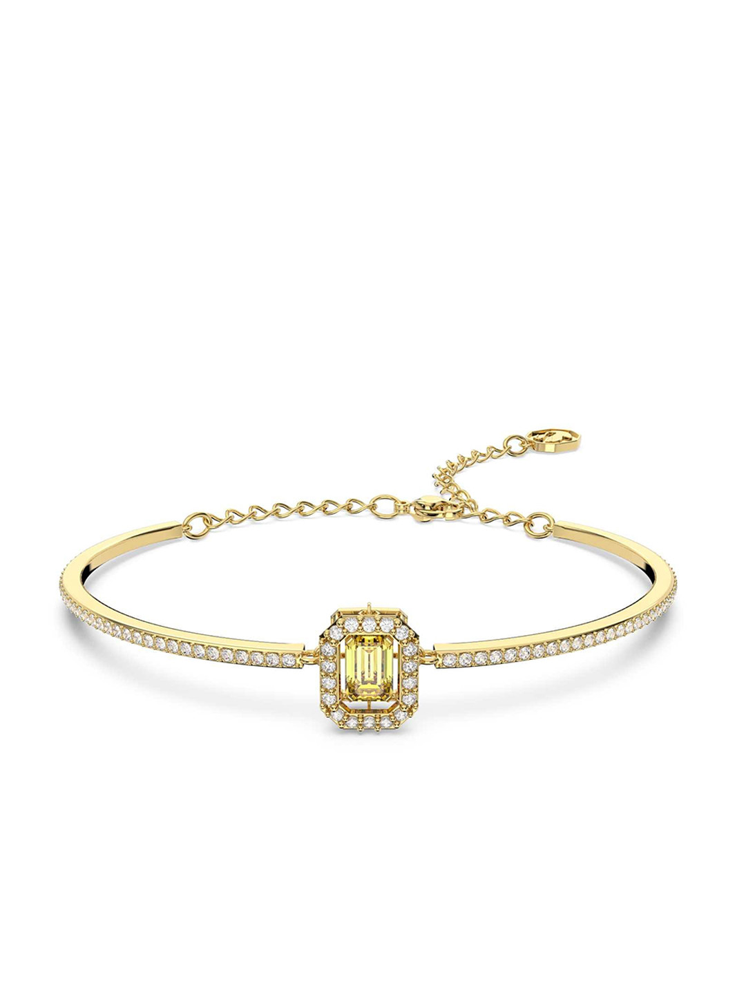 Buy SWAROVSKI Gold Plated Octagon Cut Millenia Bangle - Bangle for ...