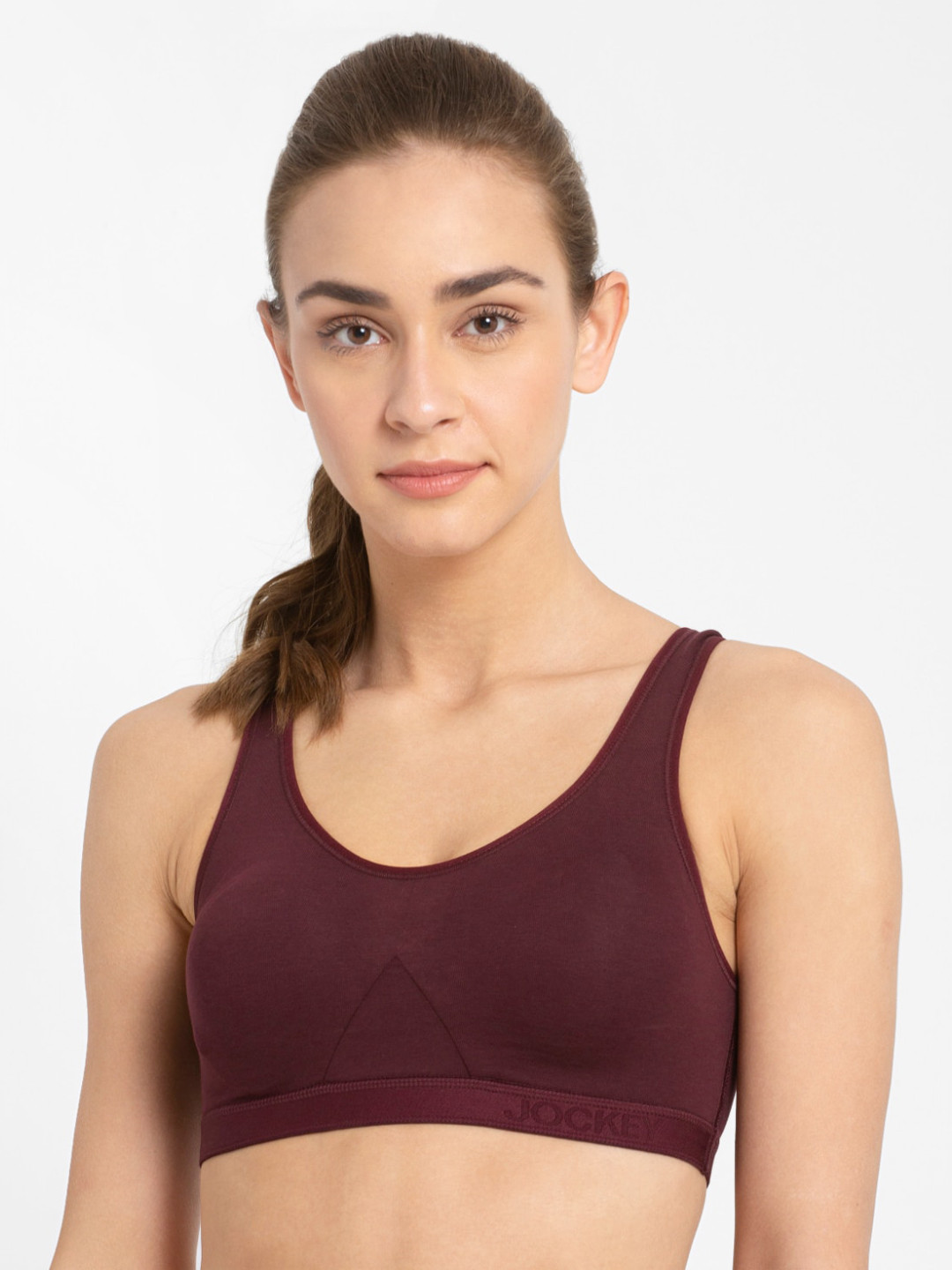 Buy Jockey Non Wired Non Padded Full Coverage Workout Bra 1376 0105 ...