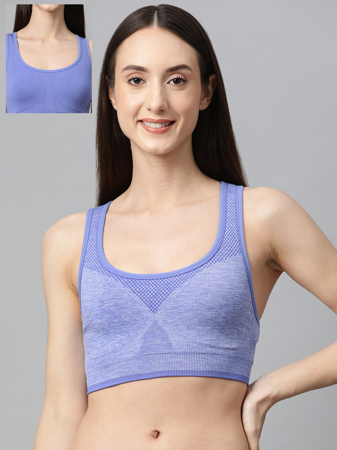 Buy Marks & Spencer Blue Solid Workout Bra - Bra for Women 18510076 ...