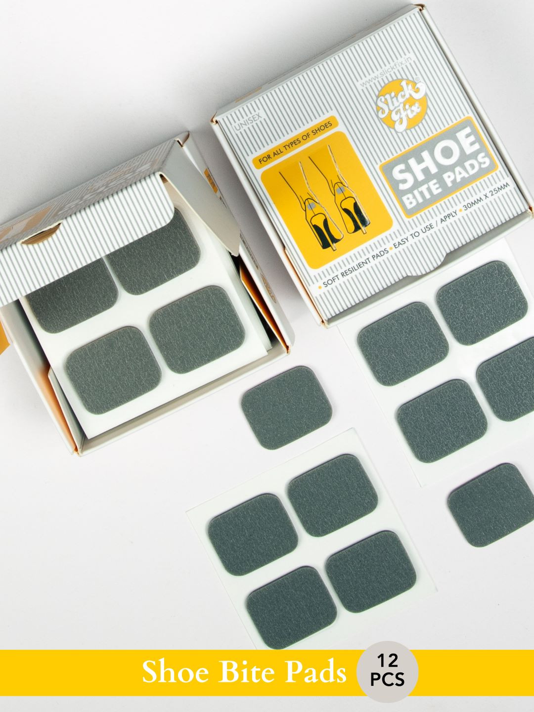 Buy SLICKFIX Set Of 12 Grey Shoe Bite Protector Pads - Shoe Accessories ...