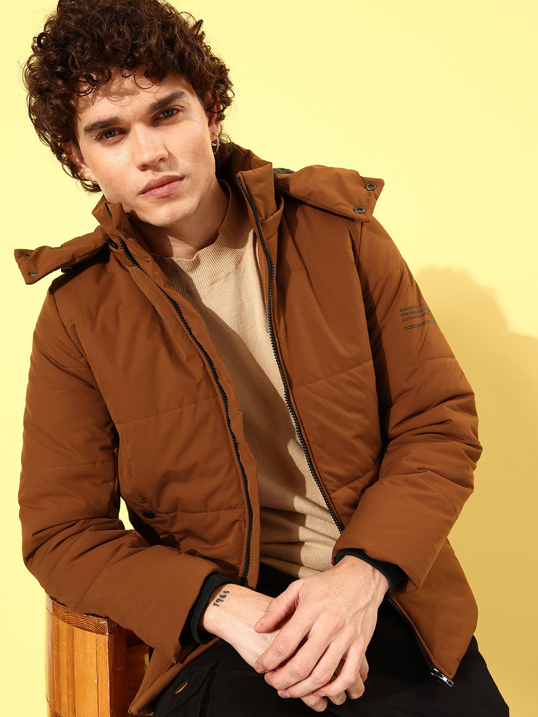 Buy The Roadster Life Co. Men Rust Brown The Great Outdoors Padded ...