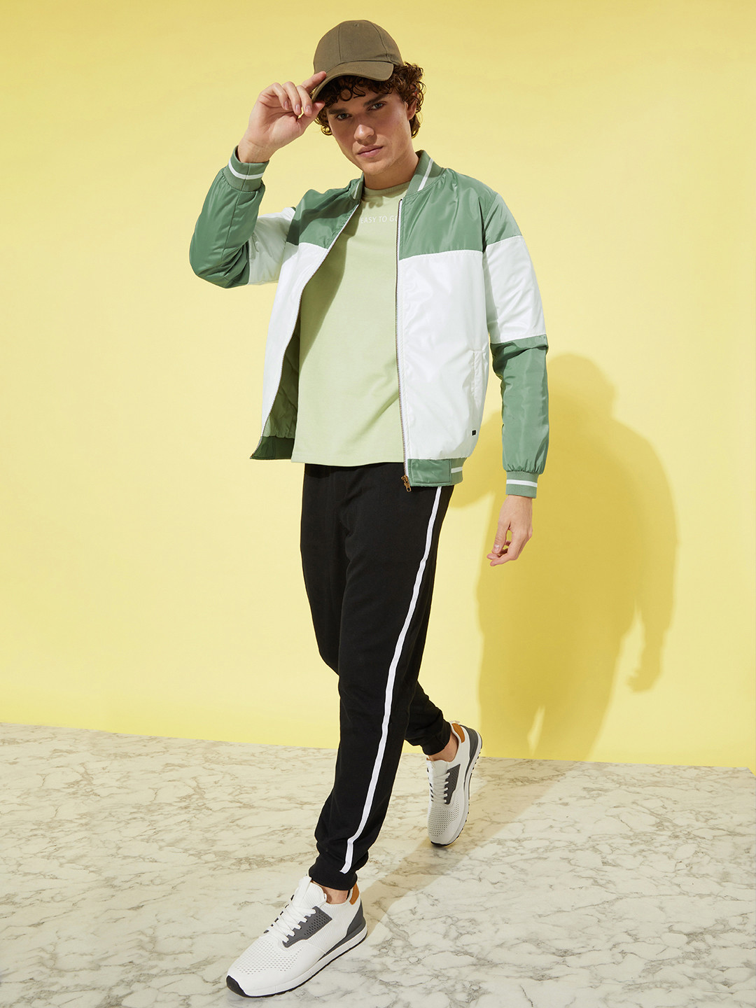 Buy The Roadster Lifestyle Co. Men Colourblocked Varsity Jacket ...