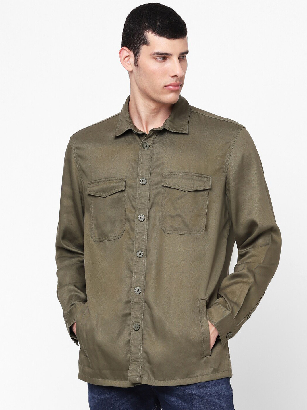 Buy Celio Men Green Casual Shirt - Shirts for Men 18523898 | Myntra