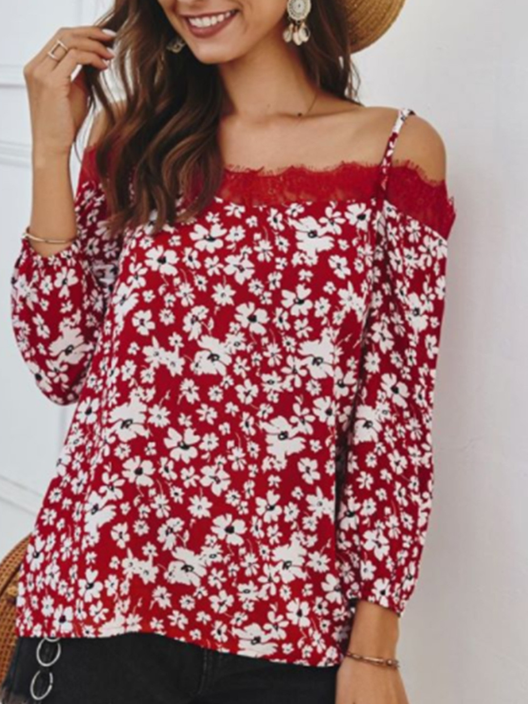 Buy URBANIC Red Floral Print Top - Tops for Women 18524934 | Myntra