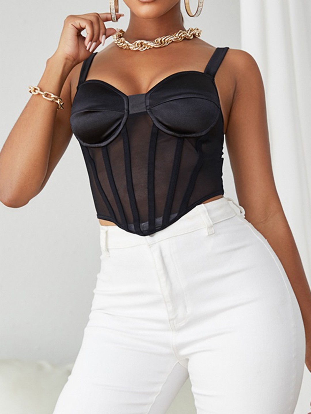Buy Urbanic Black Floral Print Wrap Crop Top Tops For Women 18525502